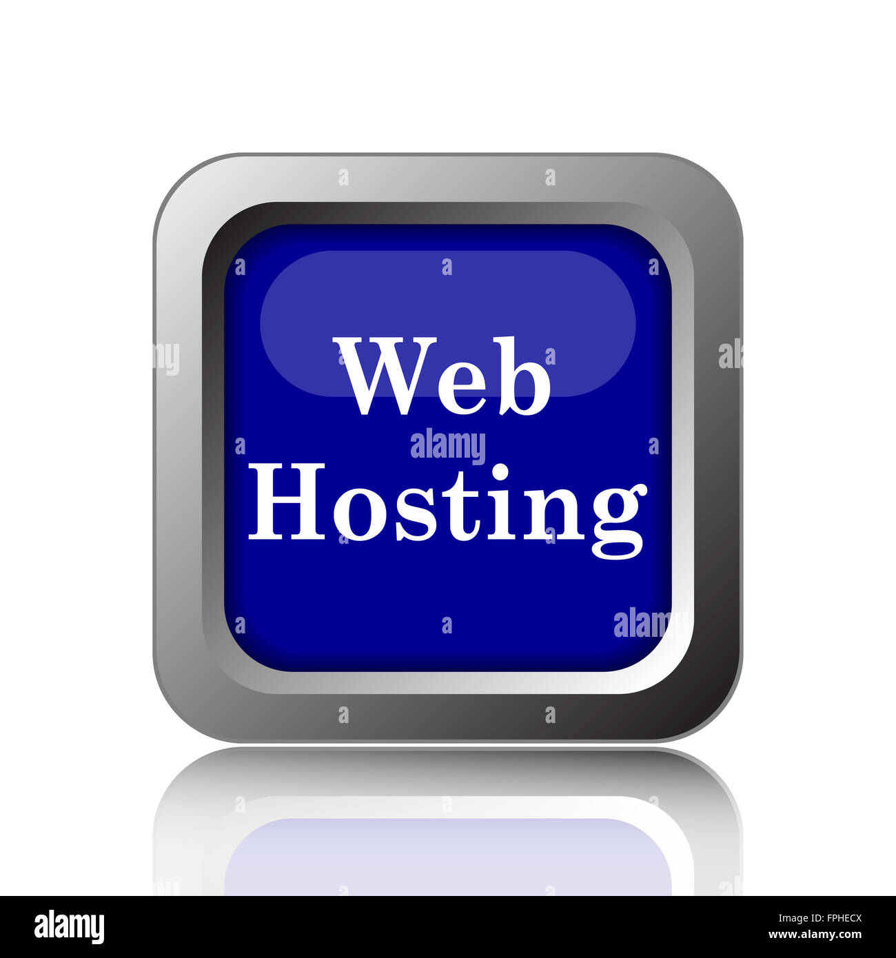 Web hosting icon. Internet button on white background Stock Photo - Alamy