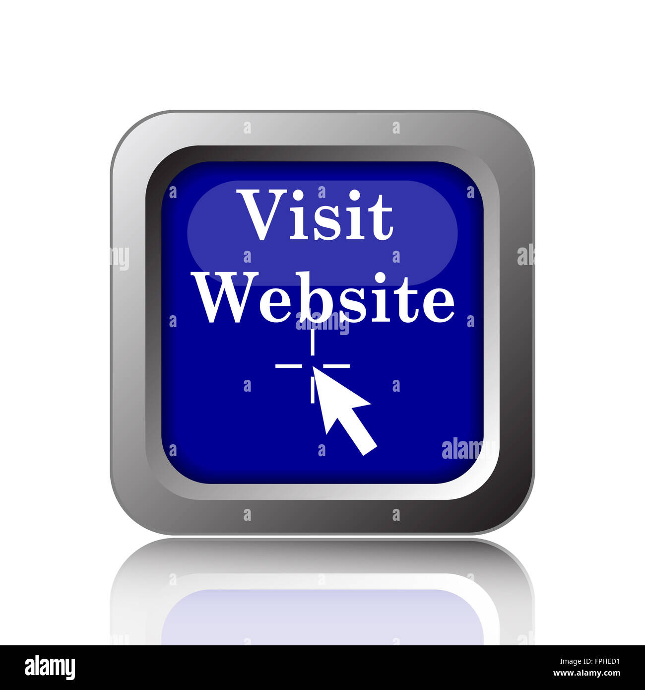 Visit website icon. Internet button on white background Stock Photo - Alamy