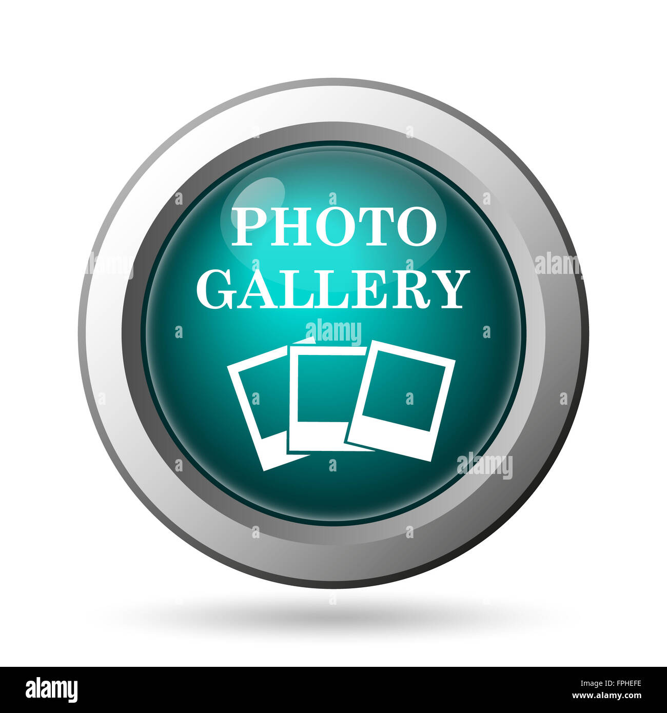 Photo gallery icon. Internet button on white background Stock Photo - Alamy