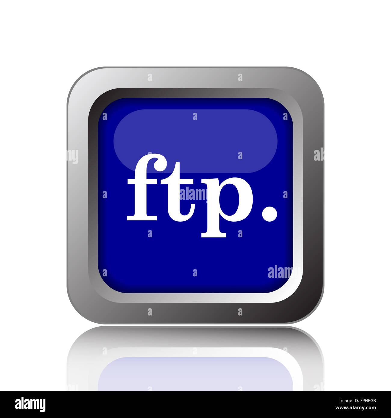 ftp. icon. Internet button on white background Stock Photo - Alamy