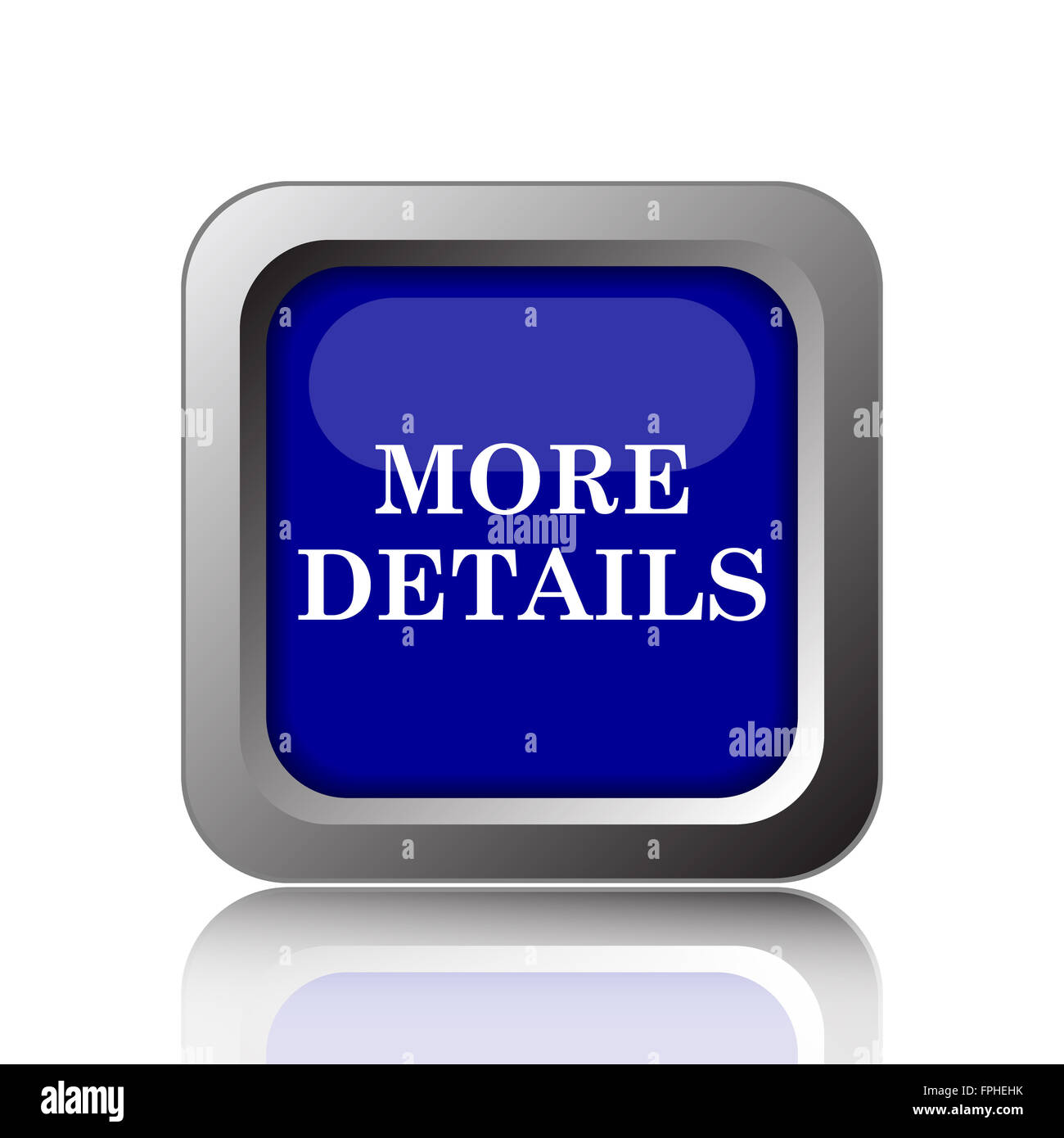More details icon. Internet button on white background Stock Photo - Alamy