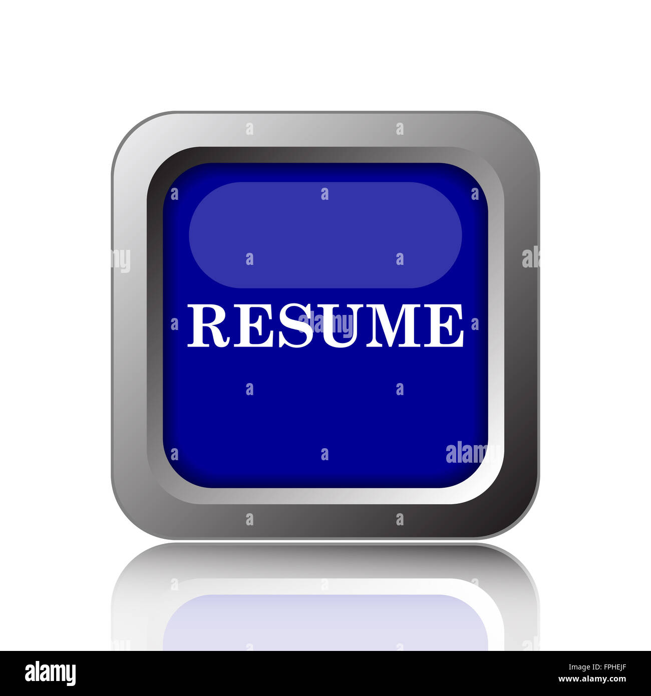 Resume icon. Internet button on white background Stock Photo - Alamy