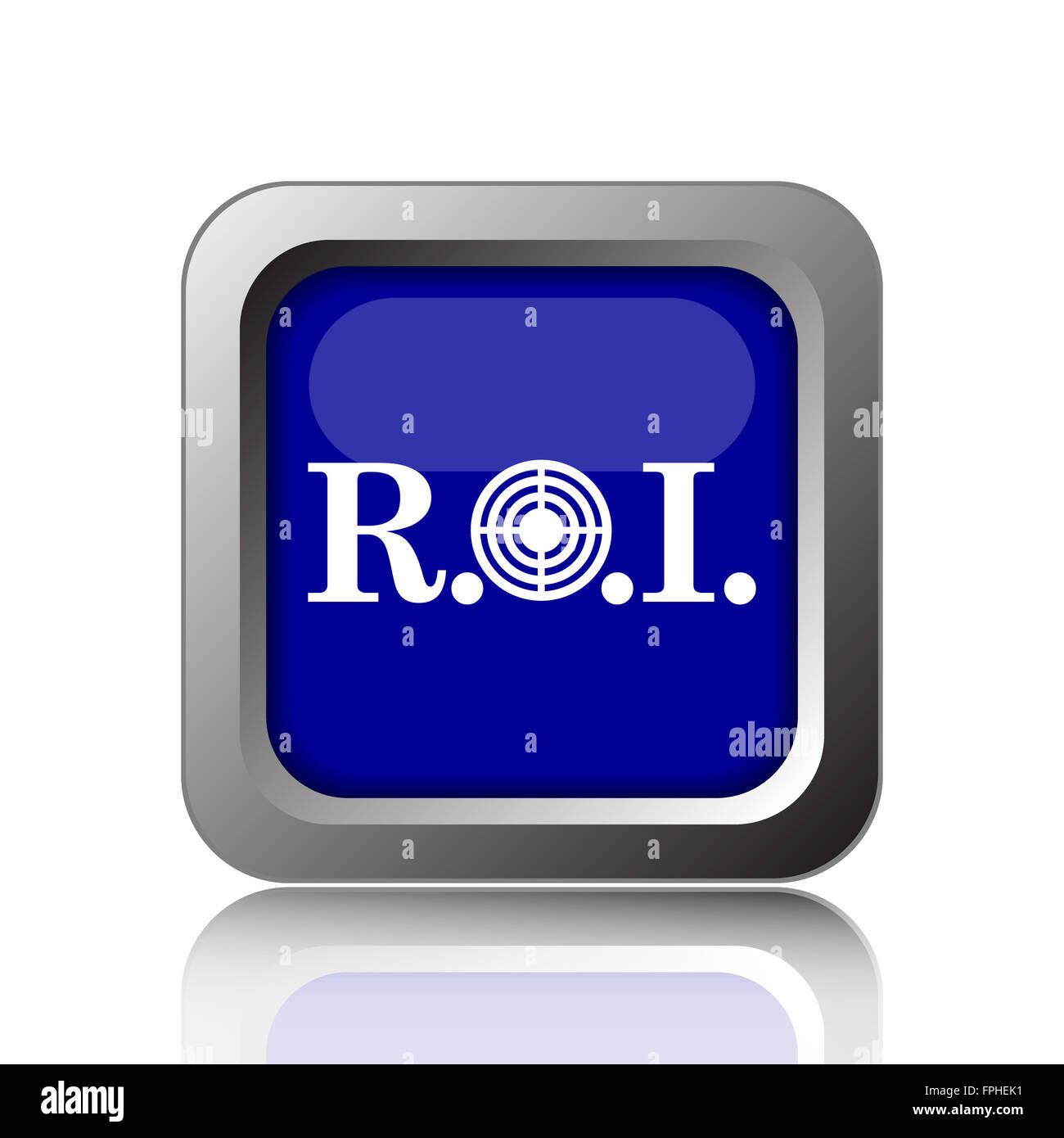 ROI icon. Internet button on white background Stock Photo - Alamy