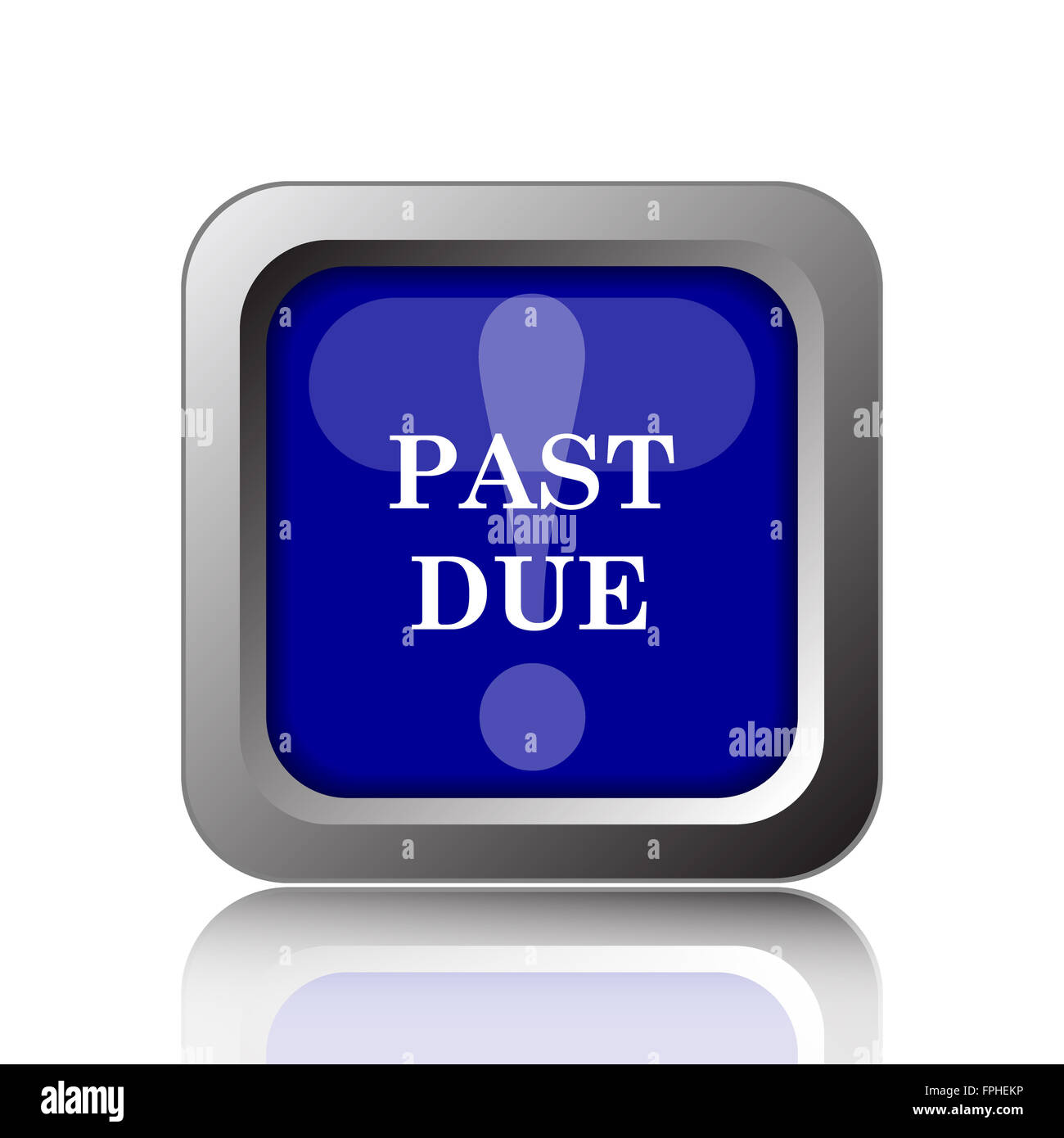 Past due icon. Internet button on white background Stock Photo - Alamy