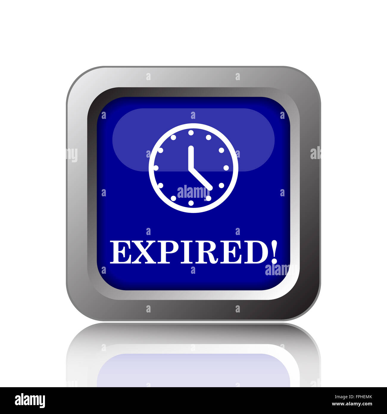 Expired icon. Internet button on white background Stock Photo - Alamy