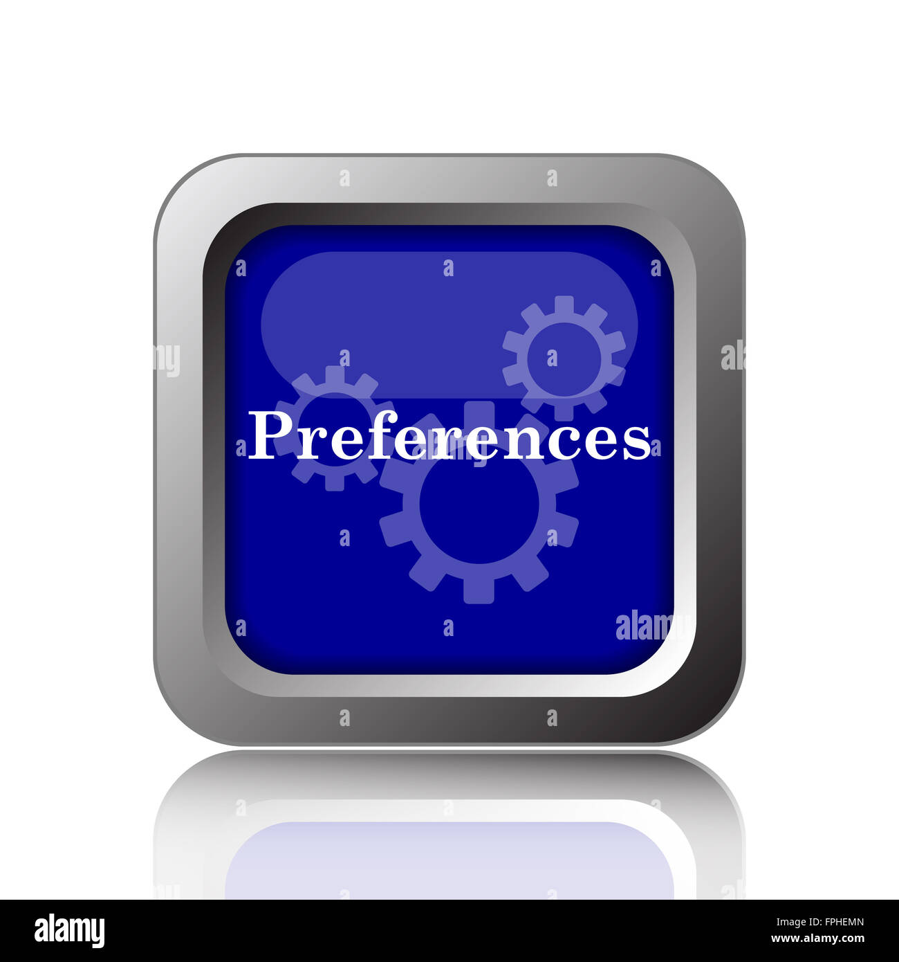 Preferences icon. Internet button on white background Stock Photo - Alamy