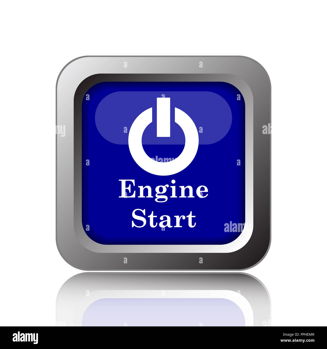 Engine start icon. Internet button on white background Stock Photo - Alamy