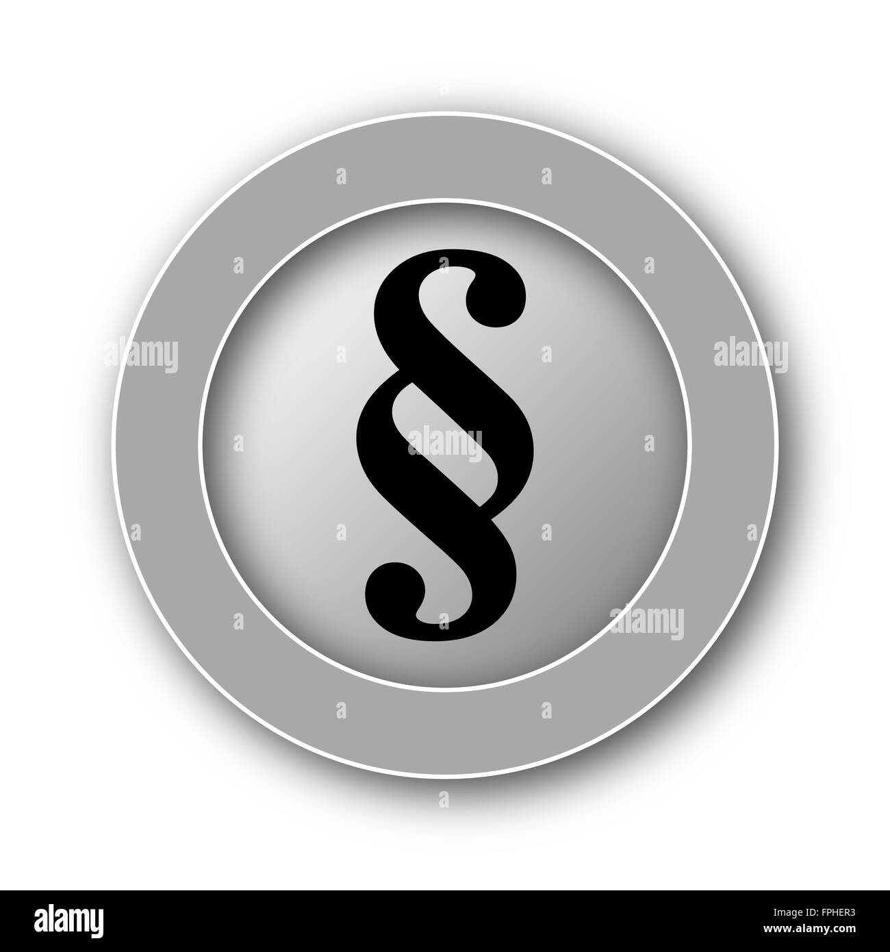 Paragraph icon. Internet button on white background Stock Photo - Alamy