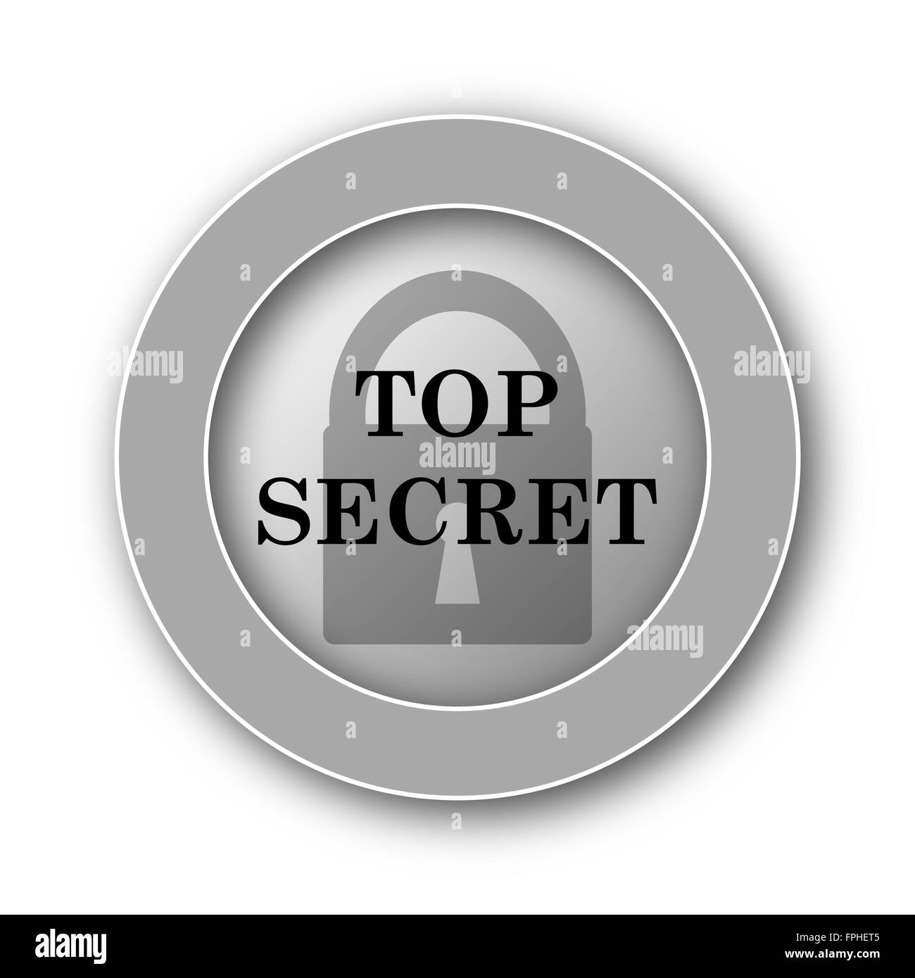 Top secret icon. Internet button on white background Stock Photo - Alamy