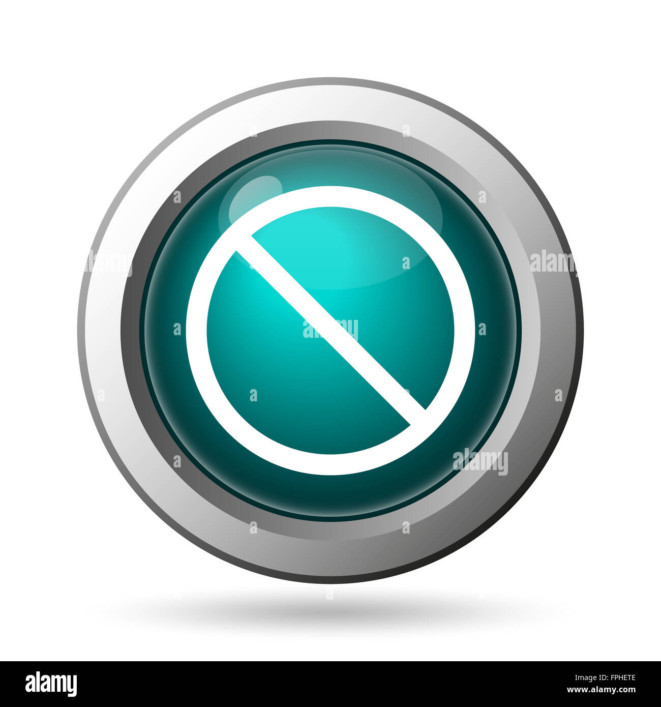 Forbidden icon. Internet button on white background Stock Photo - Alamy