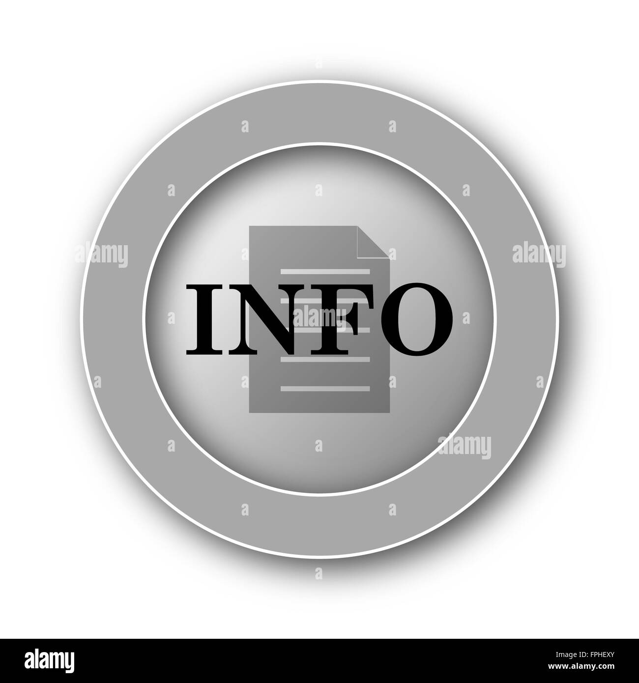 Info icon. Internet button on white background Stock Photo - Alamy
