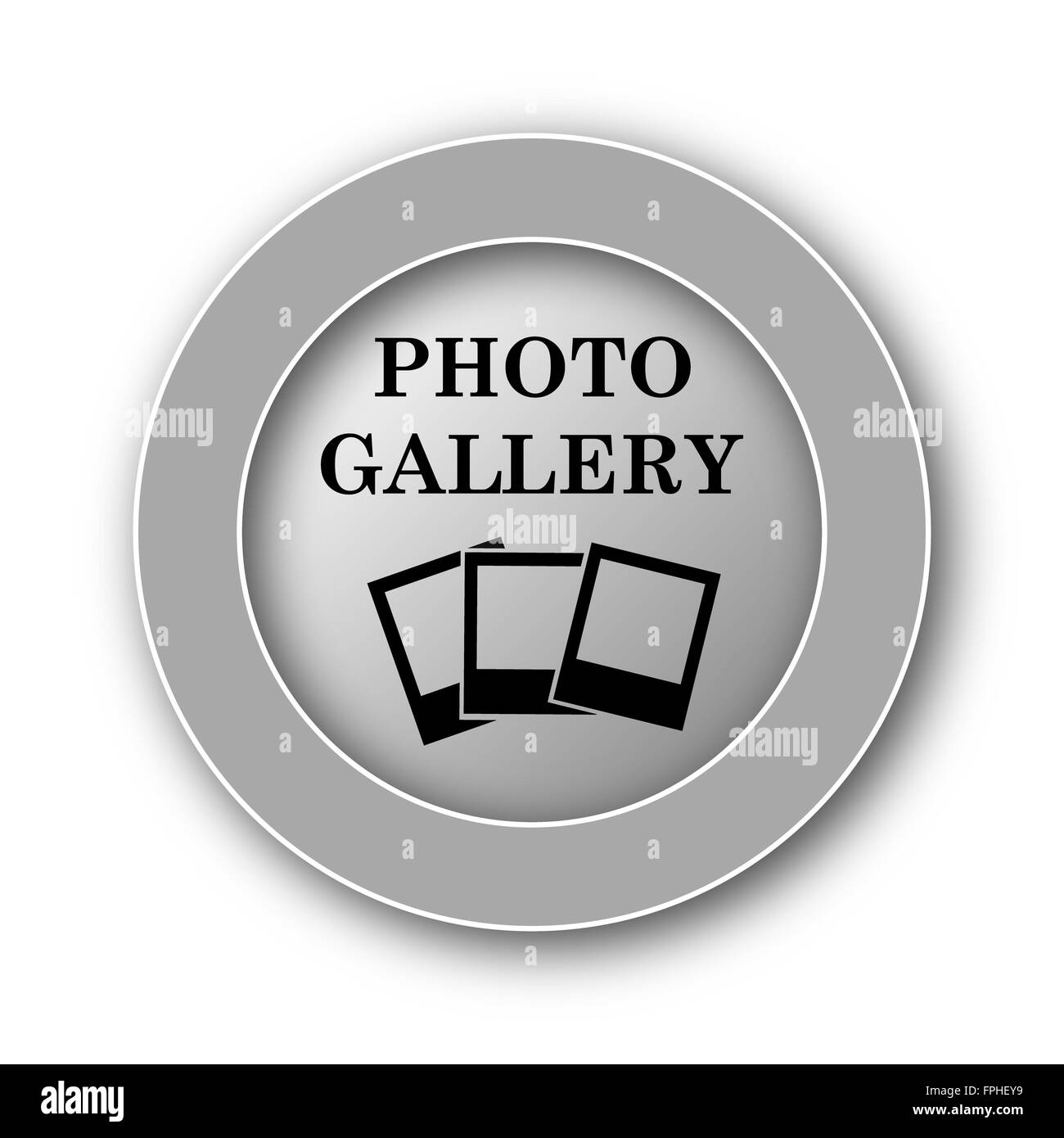 Photo gallery icon. Internet button on white background Stock Photo - Alamy