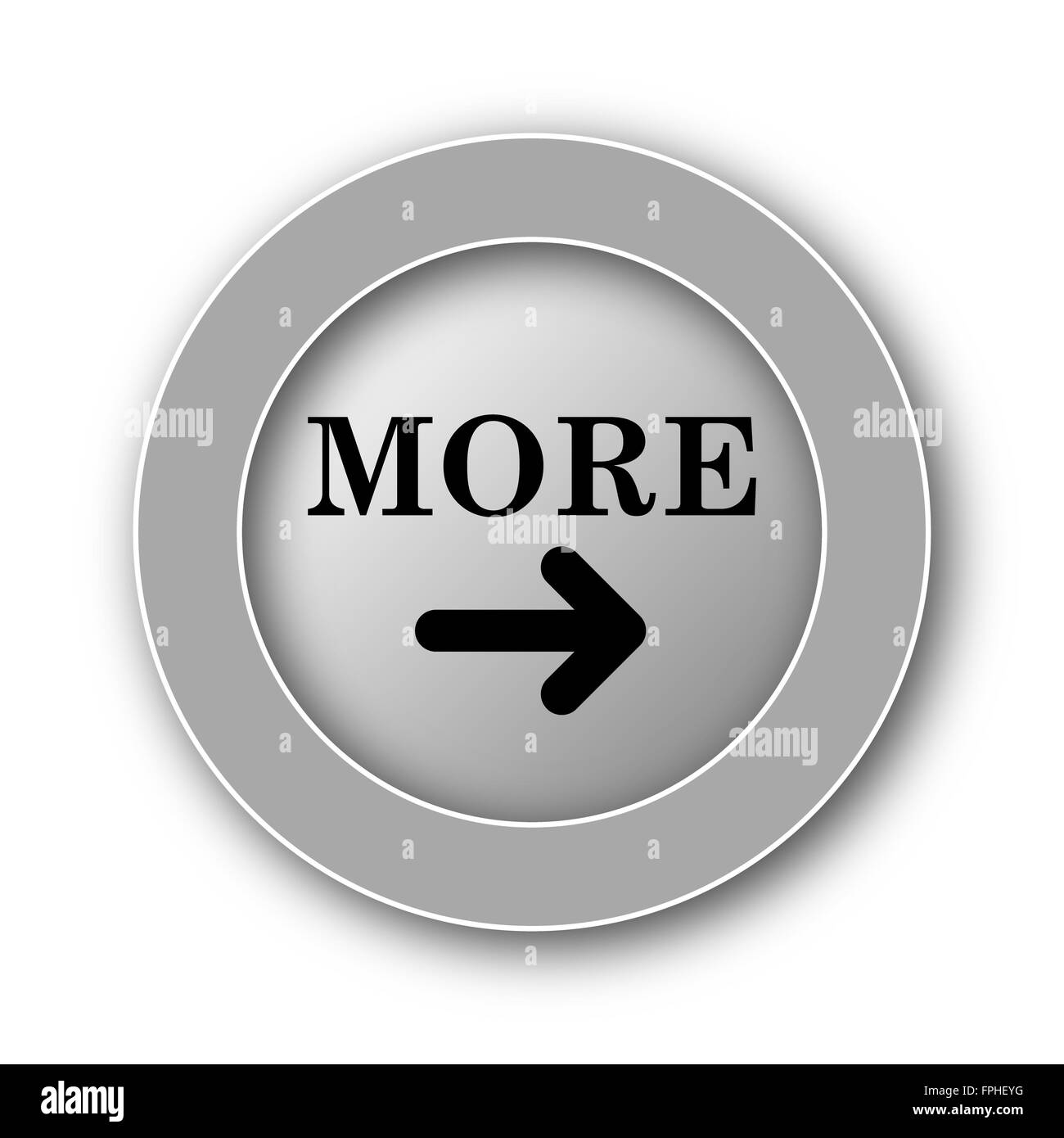 More icon. Internet button on white background Stock Photo - Alamy