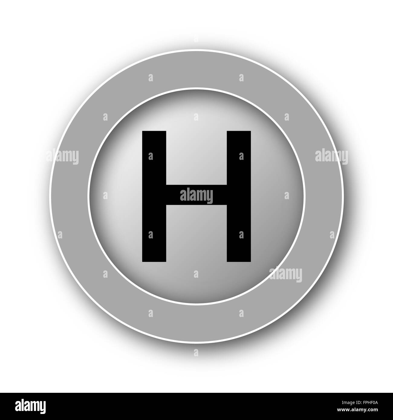 Hospital icon. Internet button on white background Stock Photo - Alamy