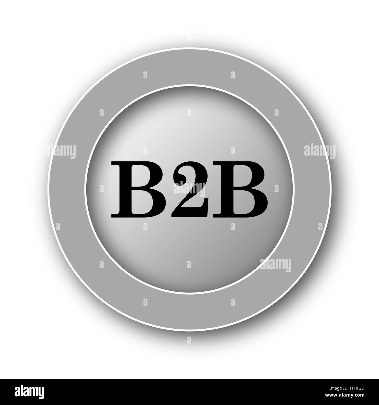 B2B icon. Internet button on white background Stock Photo - Alamy