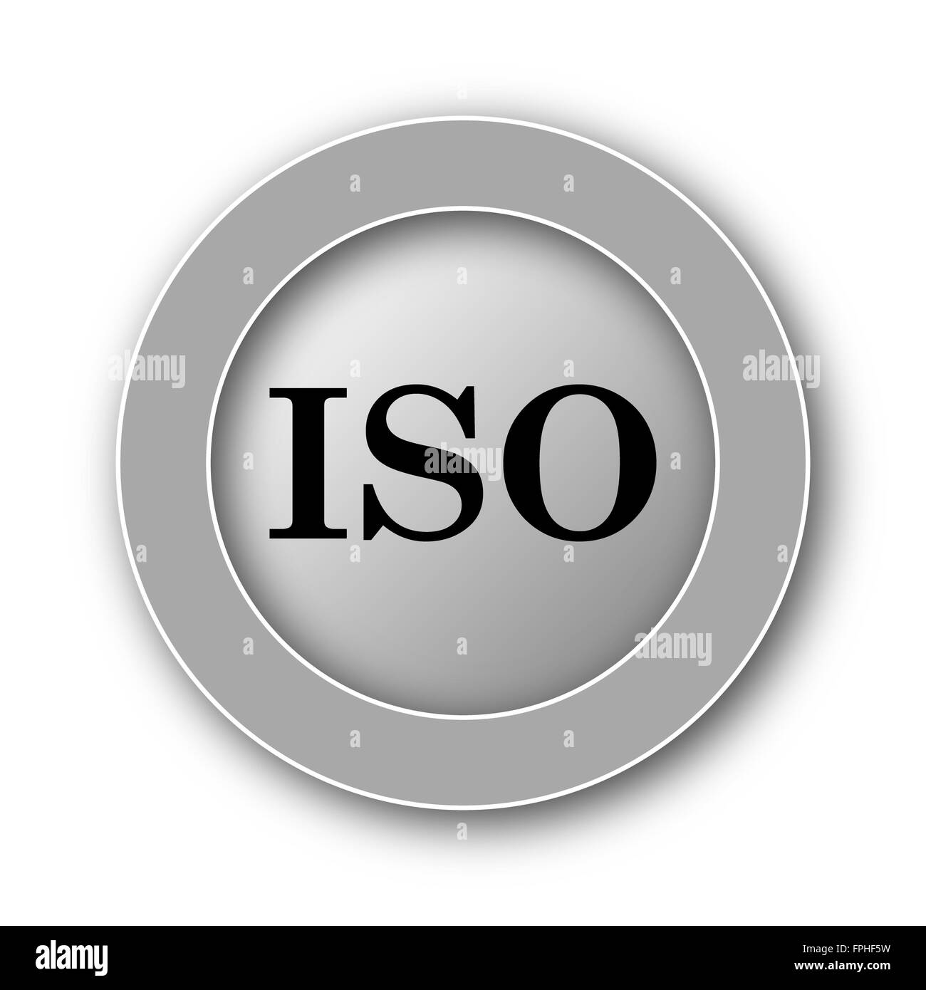 ISO icon. Internet button on white background Stock Photo - Alamy