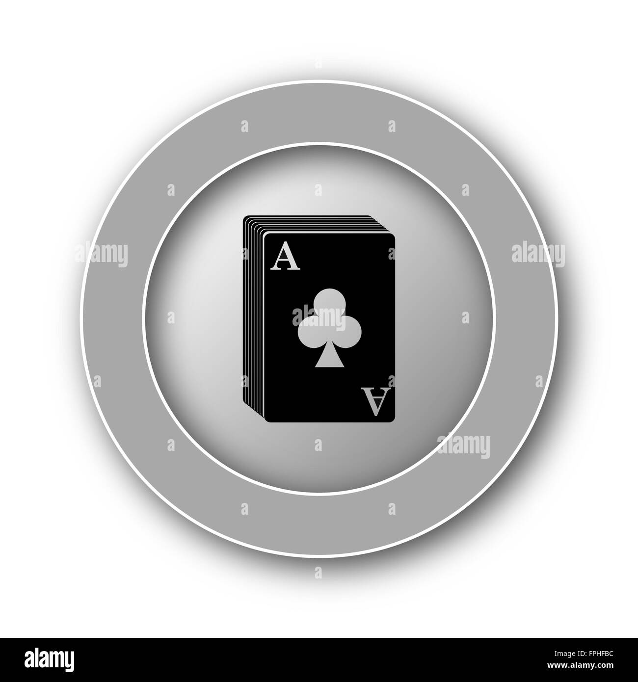 Deck of cards icon. Internet button on white background Stock Photo - Alamy