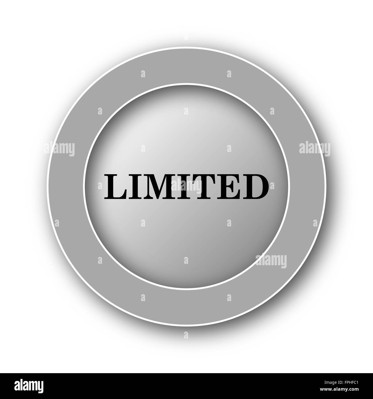 Limited icon. Internet button on white background Stock Photo - Alamy