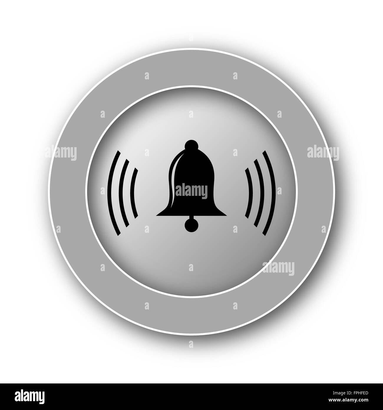 Bell icon. Internet button on white background Stock Photo - Alamy