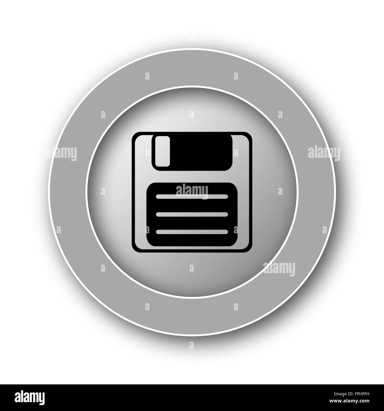 Save icon. Internet button on white background Stock Photo - Alamy