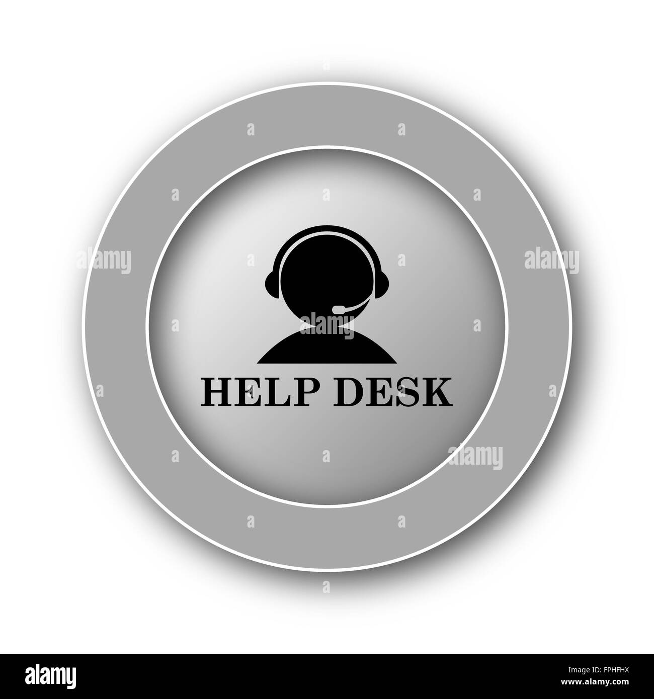 Helpdesk icon. Internet button on white background Stock Photo - Alamy