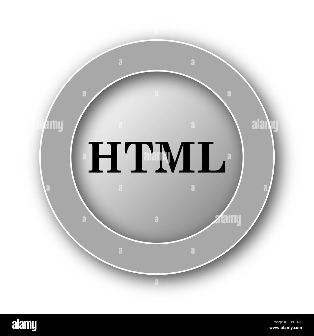 HTML icon. Internet button on white background Stock Photo - Alamy