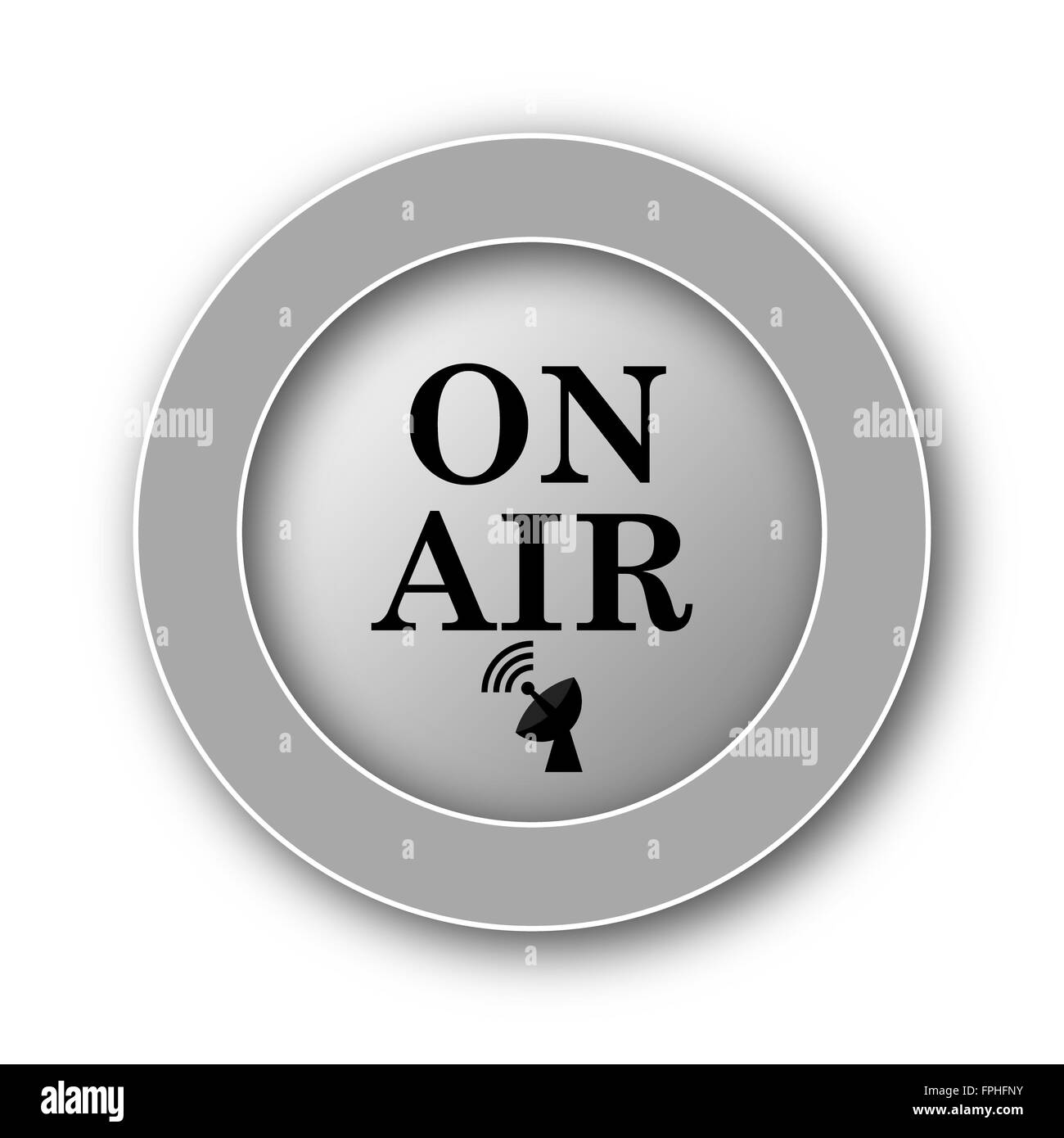 On air icon. Internet button on white background Stock Photo - Alamy