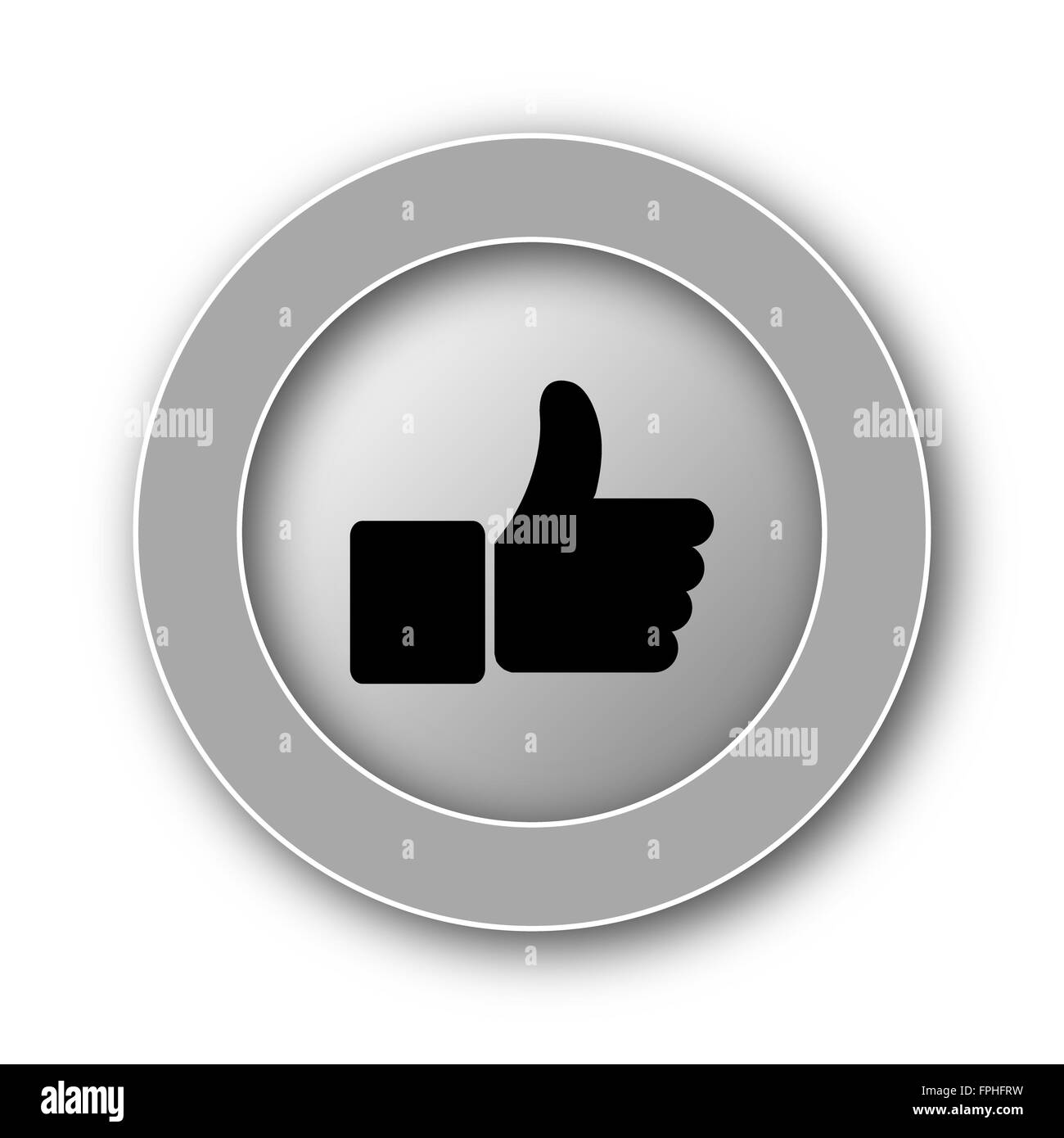 Thumb up icon. Internet button on white background Stock Photo - Alamy