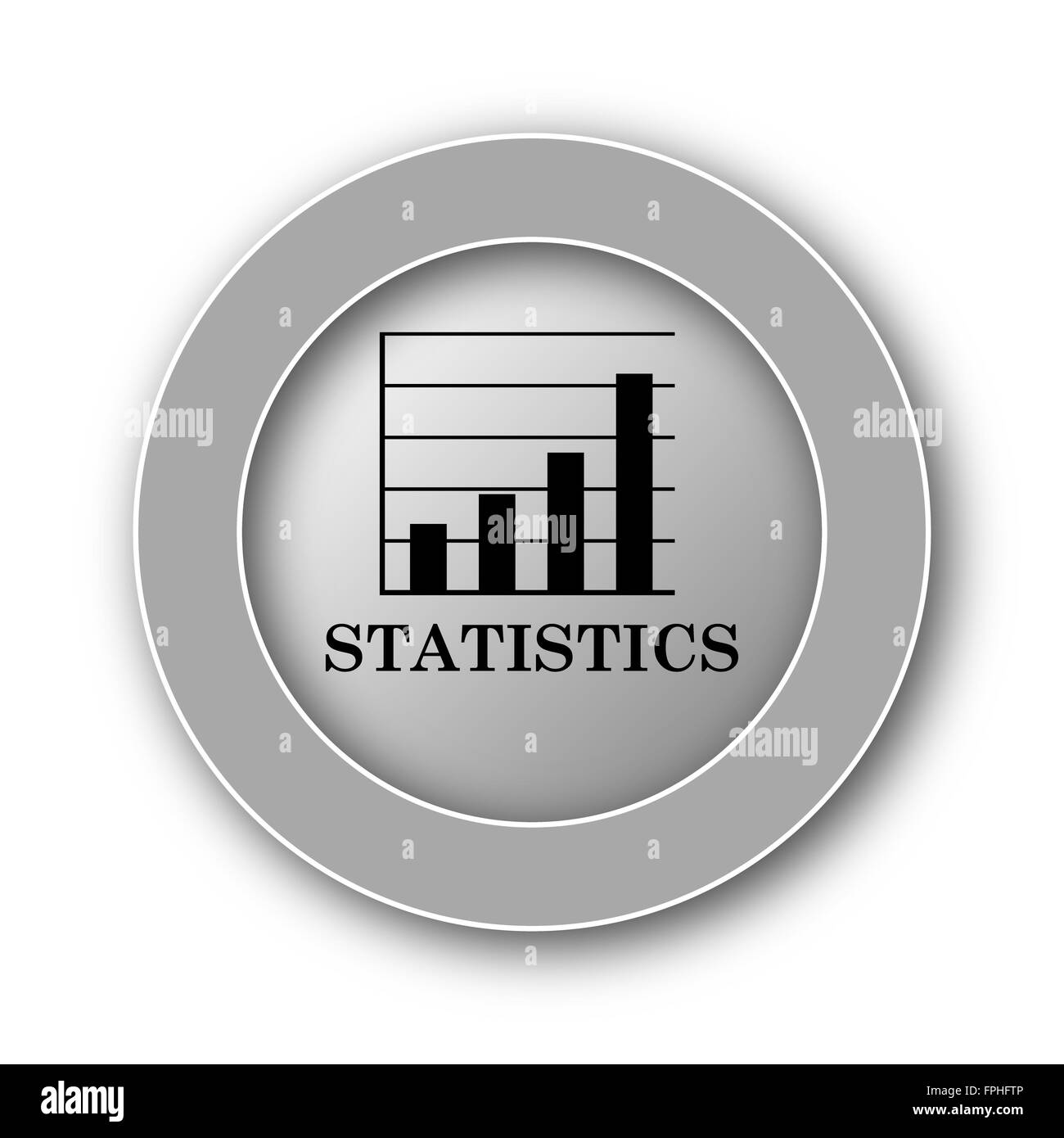 Statistics icon. Internet button on white background Stock Photo - Alamy