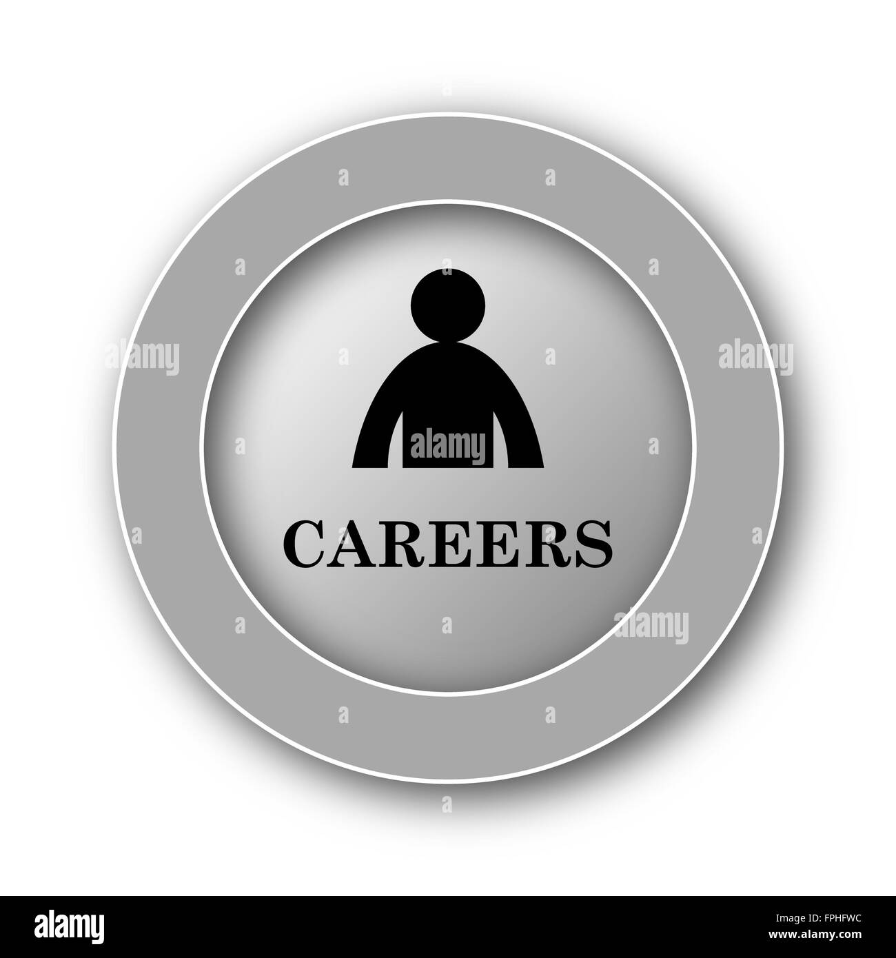 Careers icon. Internet button on white background Stock Photo - Alamy
