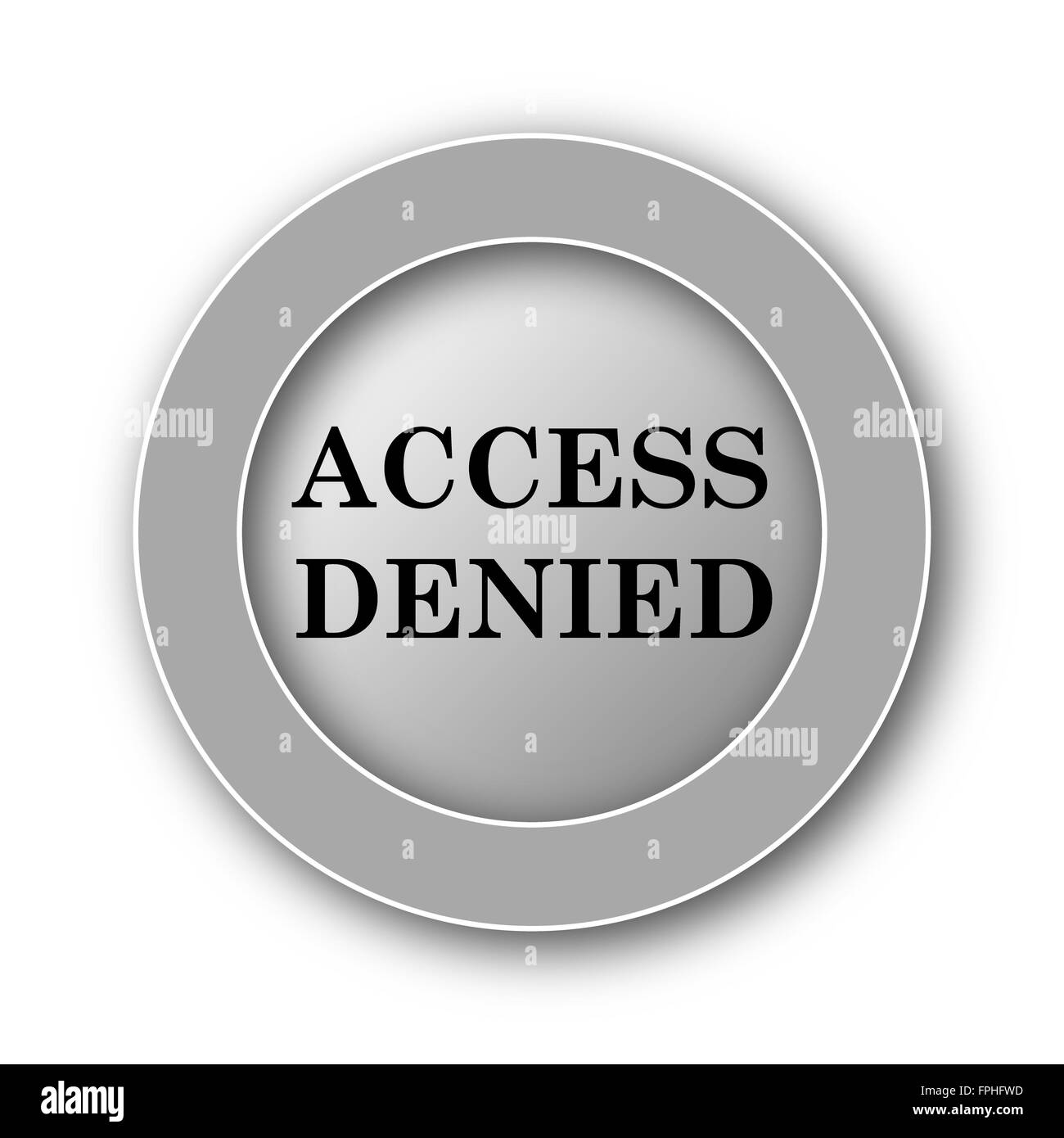 Access denied icon. Internet button on white background Stock Photo - Alamy