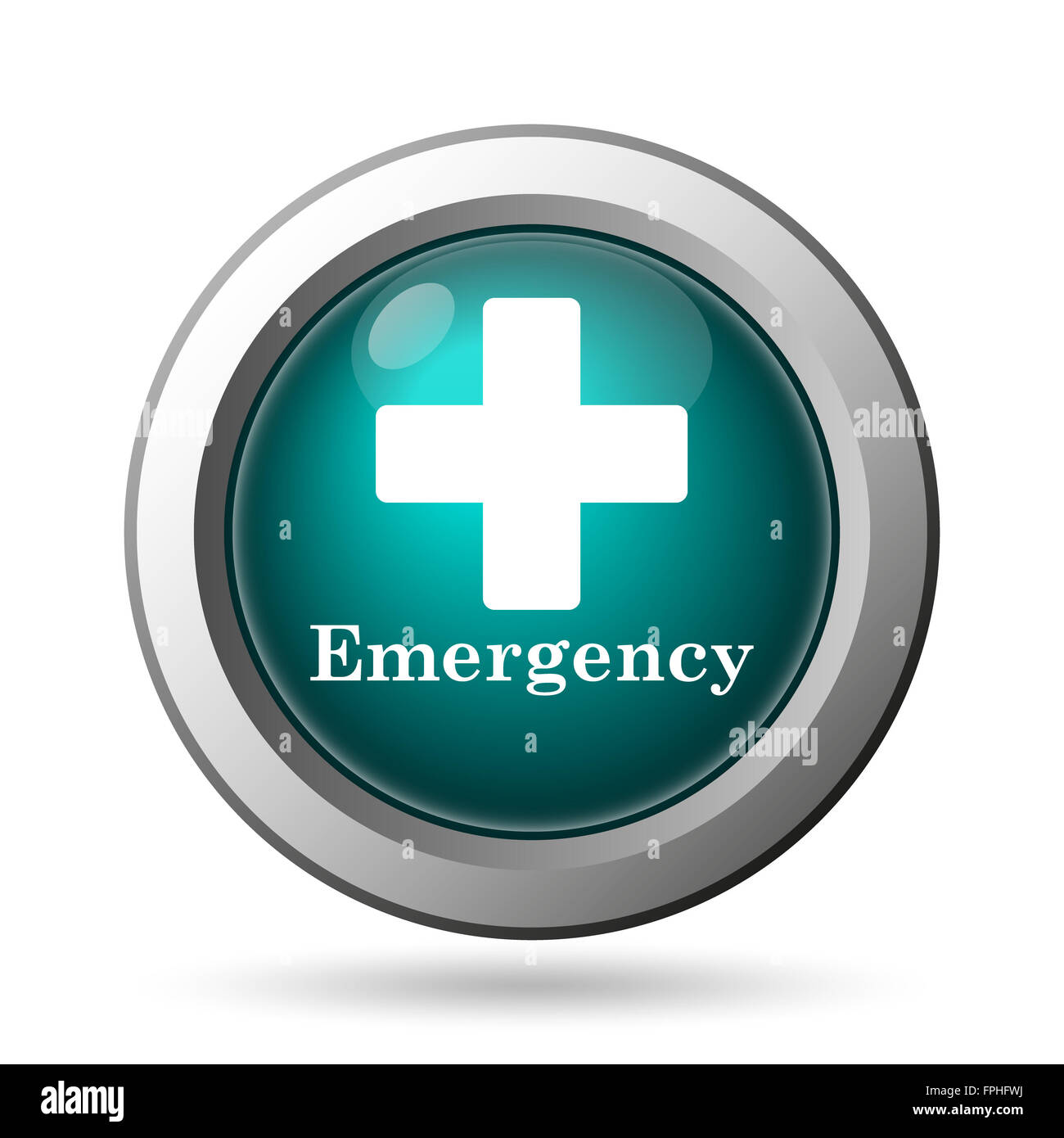 Emergency icon. Internet button on white background Stock Photo - Alamy