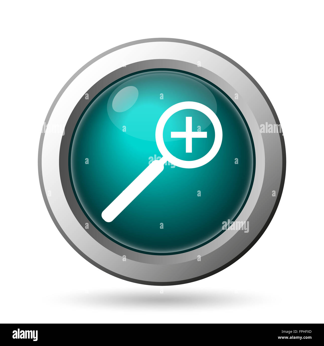 Zoom in icon. Internet button on white background Stock Photo - Alamy
