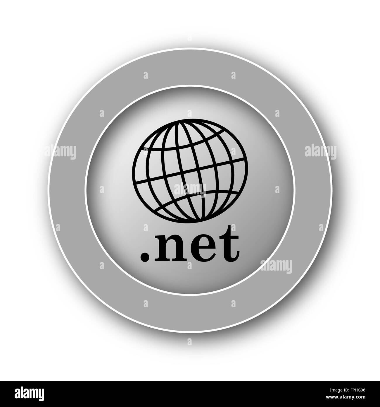 .net icon. Internet button on white background Stock Photo - Alamy