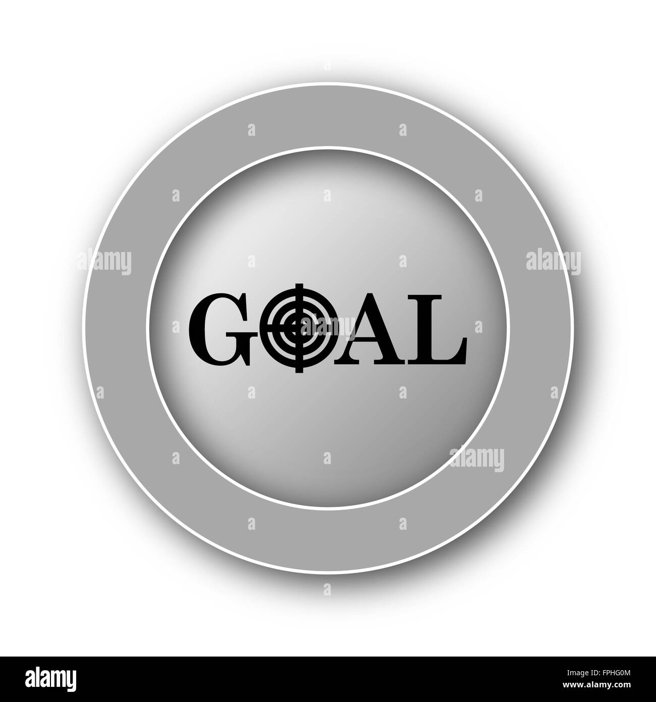 Goal icon. Internet button on white background Stock Photo - Alamy