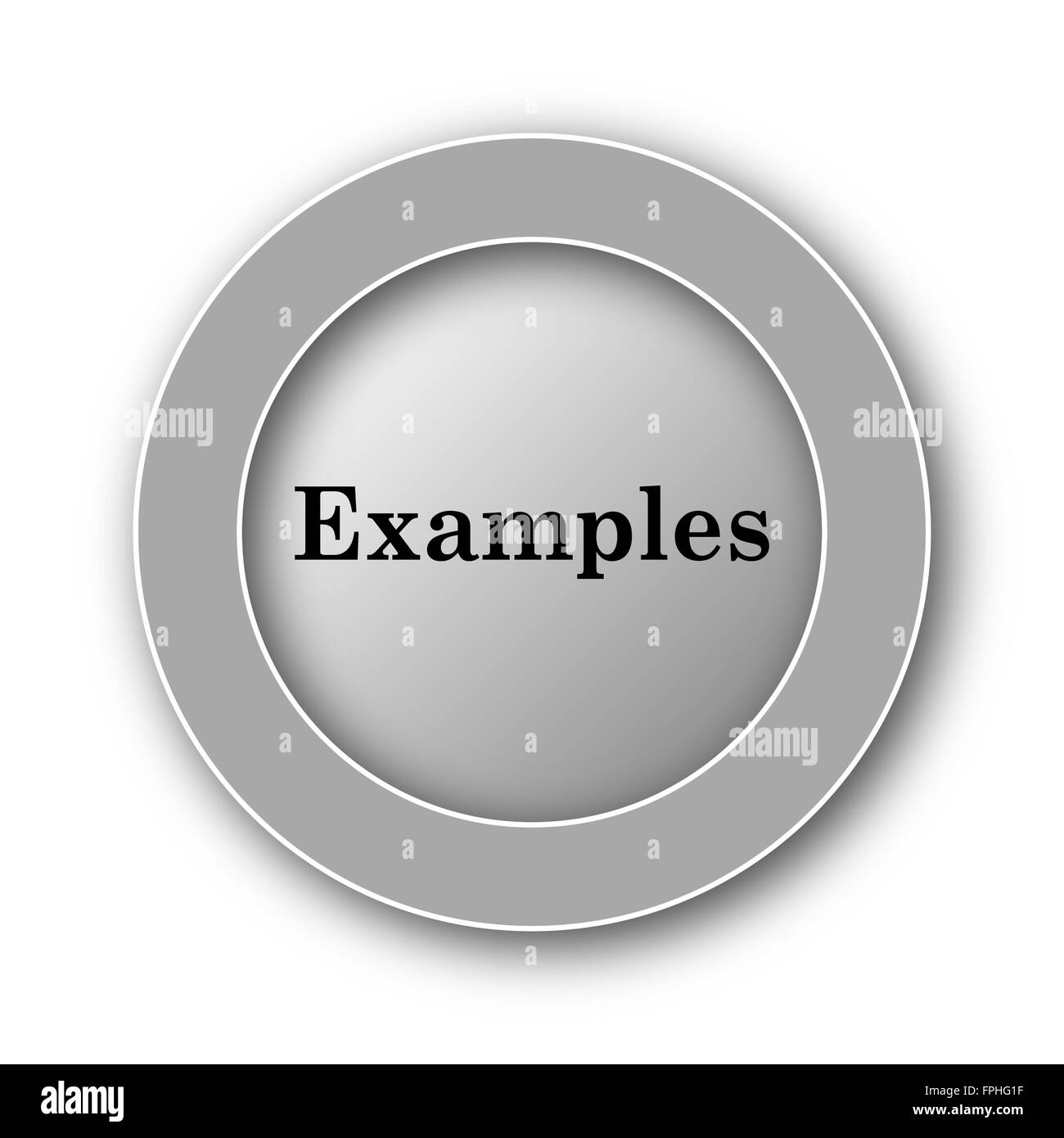 Examples icon. Internet button on white background Stock Photo - Alamy