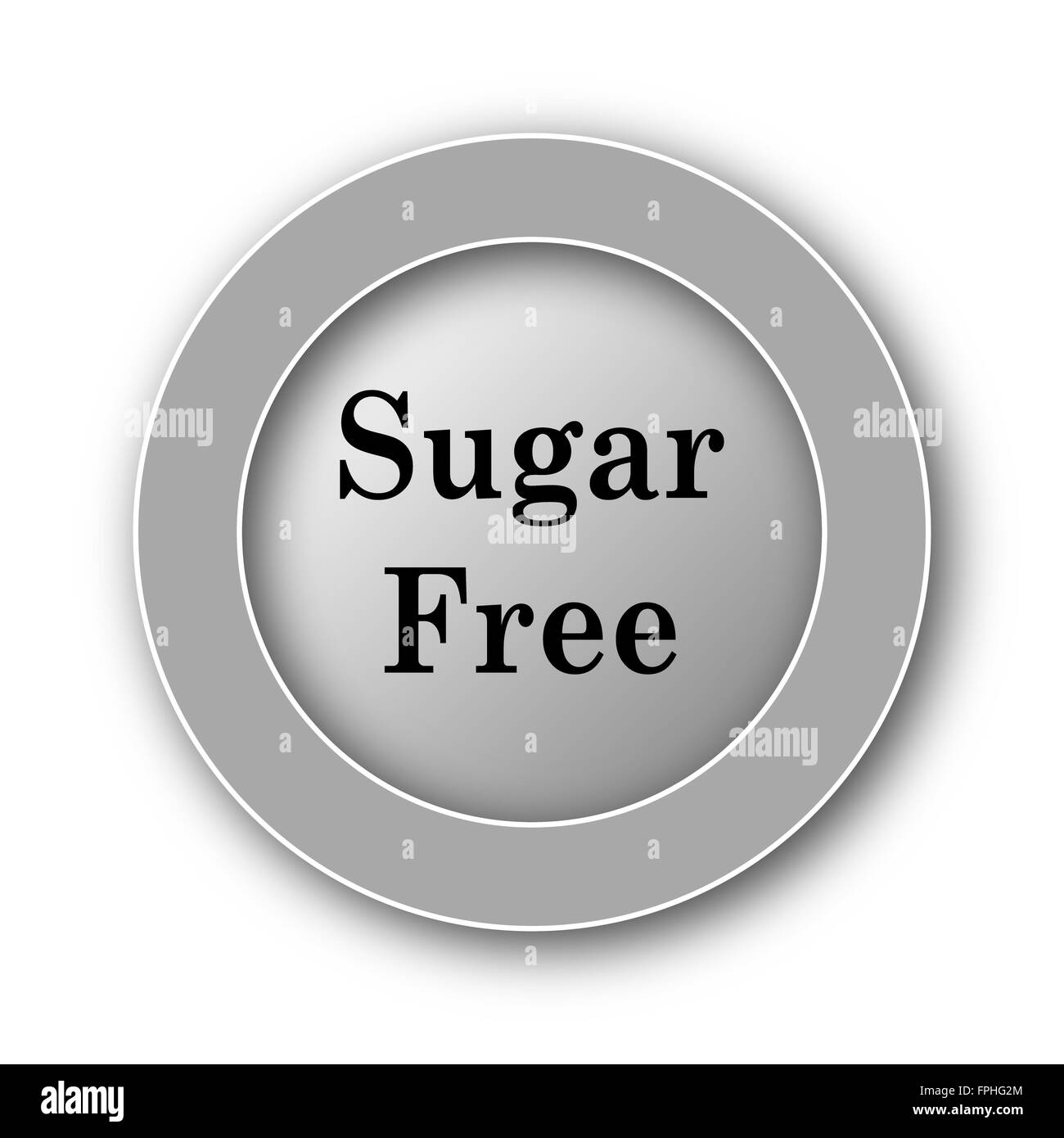 Sugar free icon. Internet button on white background Stock Photo - Alamy