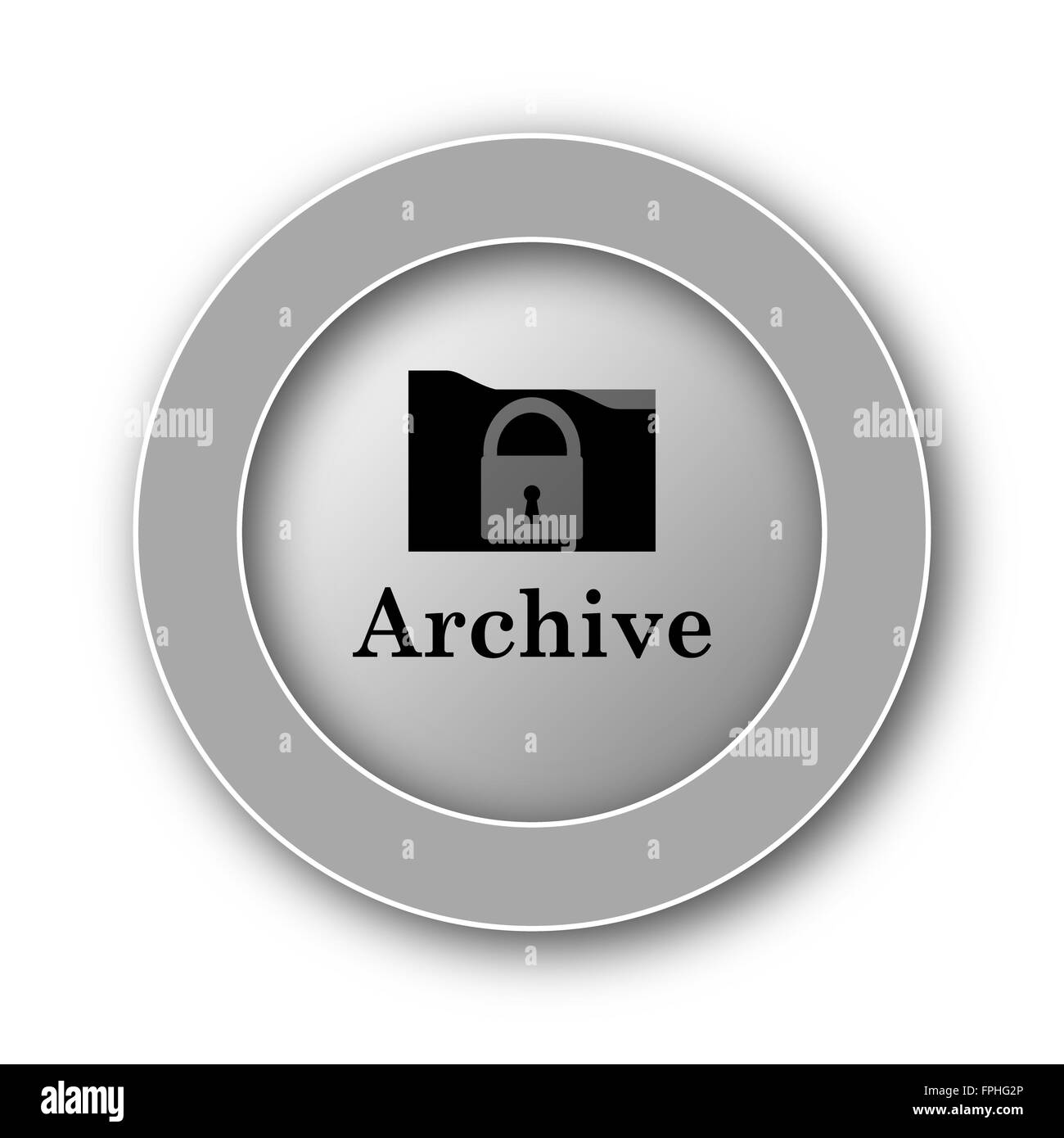 Archive icon. Internet button on white background Stock Photo - Alamy