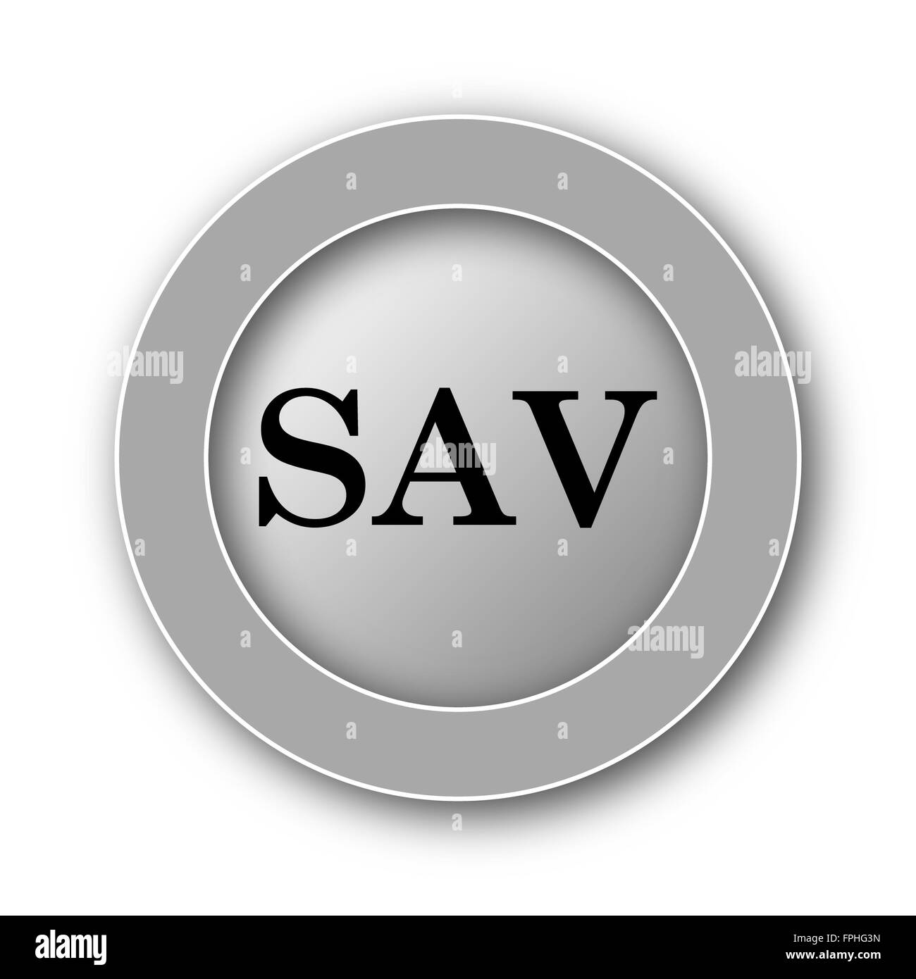 SAV icon. Internet button on white background Stock Photo - Alamy