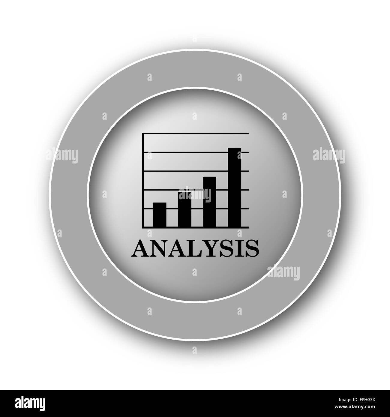 Analysis icon. Internet button on white background Stock Photo - Alamy