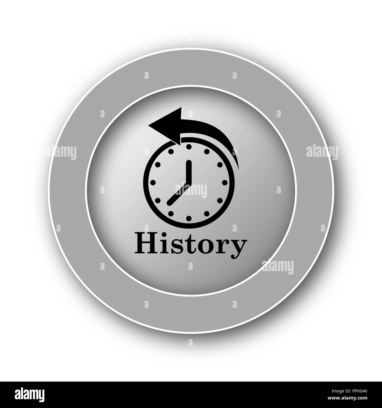 History icon. Internet button on white background Stock Photo - Alamy