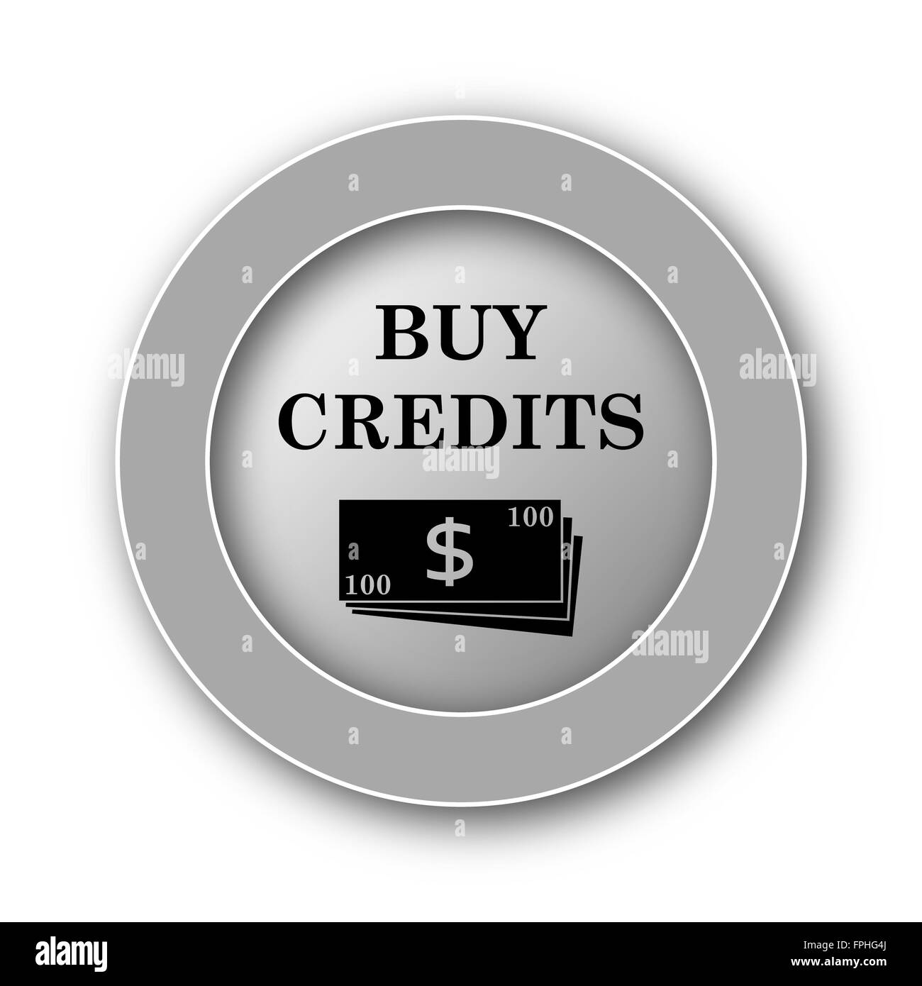 Buy credits icon. Internet button on white background Stock Photo - Alamy
