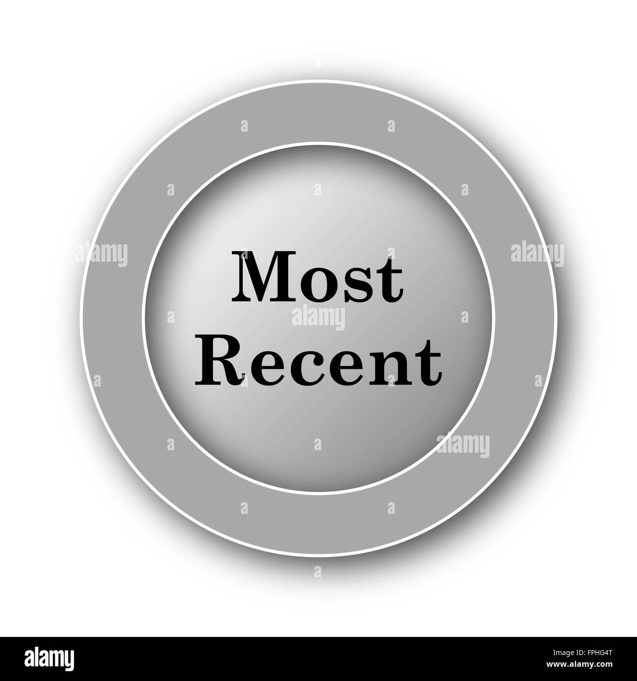 Most recent icon. Internet button on white background Stock Photo - Alamy