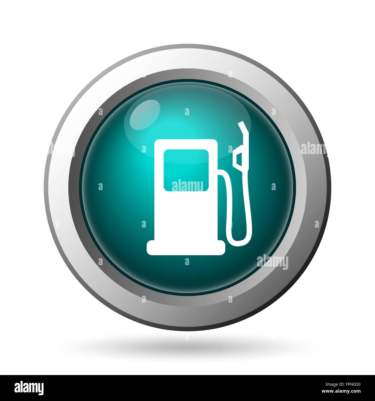 Gas pump icon. Internet button on white background Stock Photo - Alamy