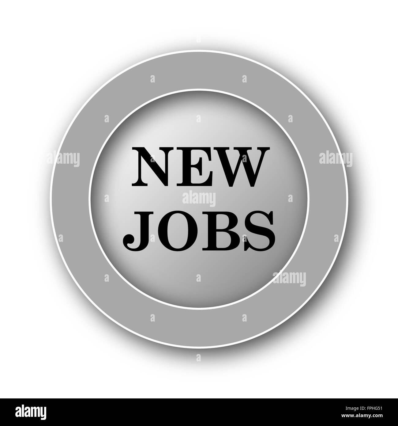 New jobs icon. Internet button on white background Stock Photo - Alamy
