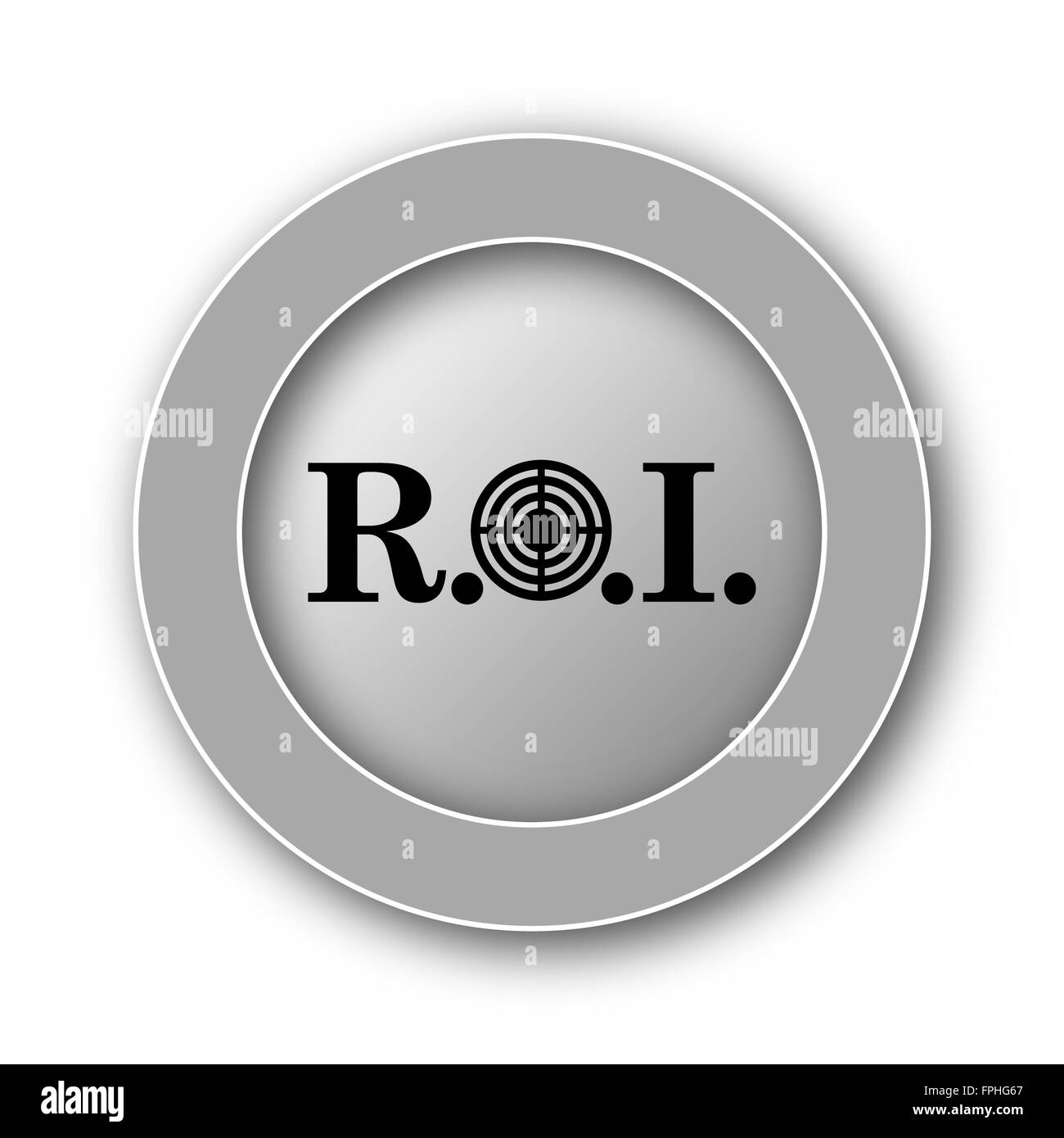 ROI icon. Internet button on white background Stock Photo - Alamy