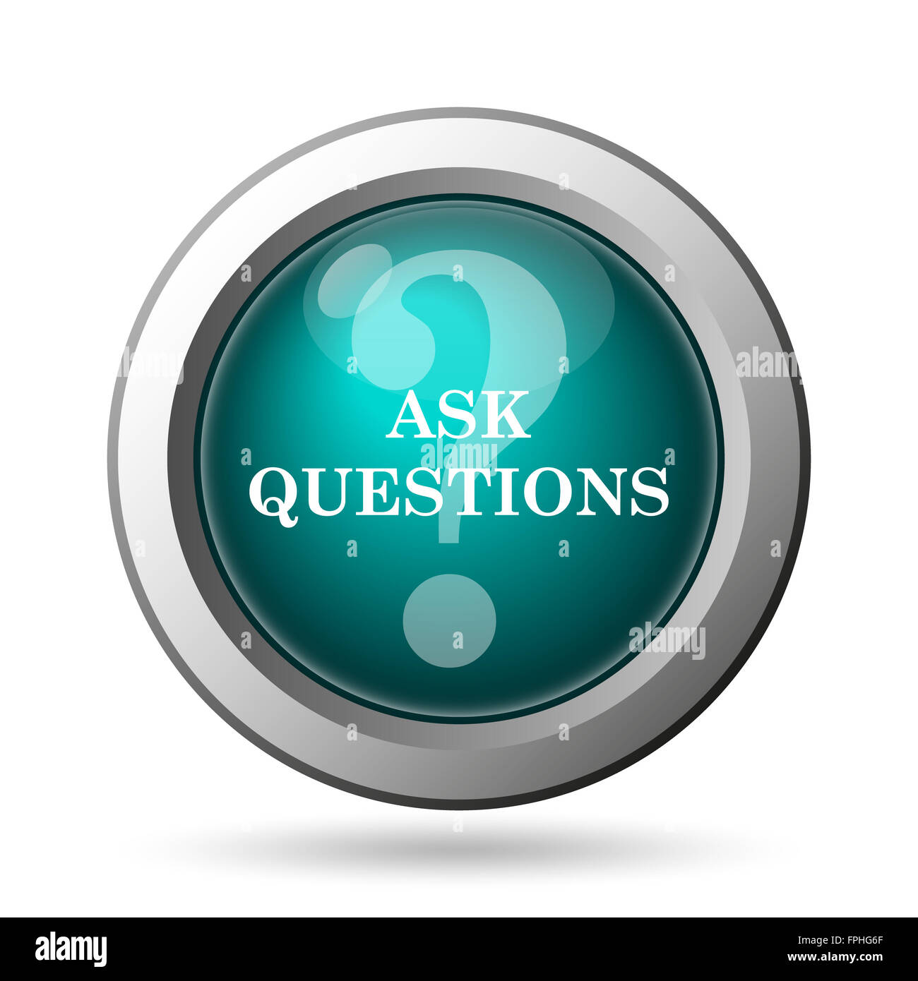 Ask questions icon. Internet button on white background Stock Photo - Alamy