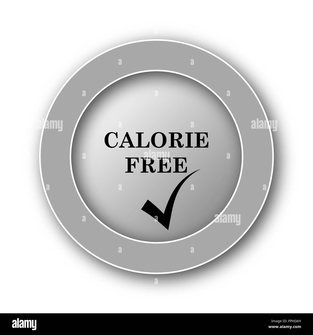 Calorie free icon. Internet button on white background Stock Photo - Alamy
