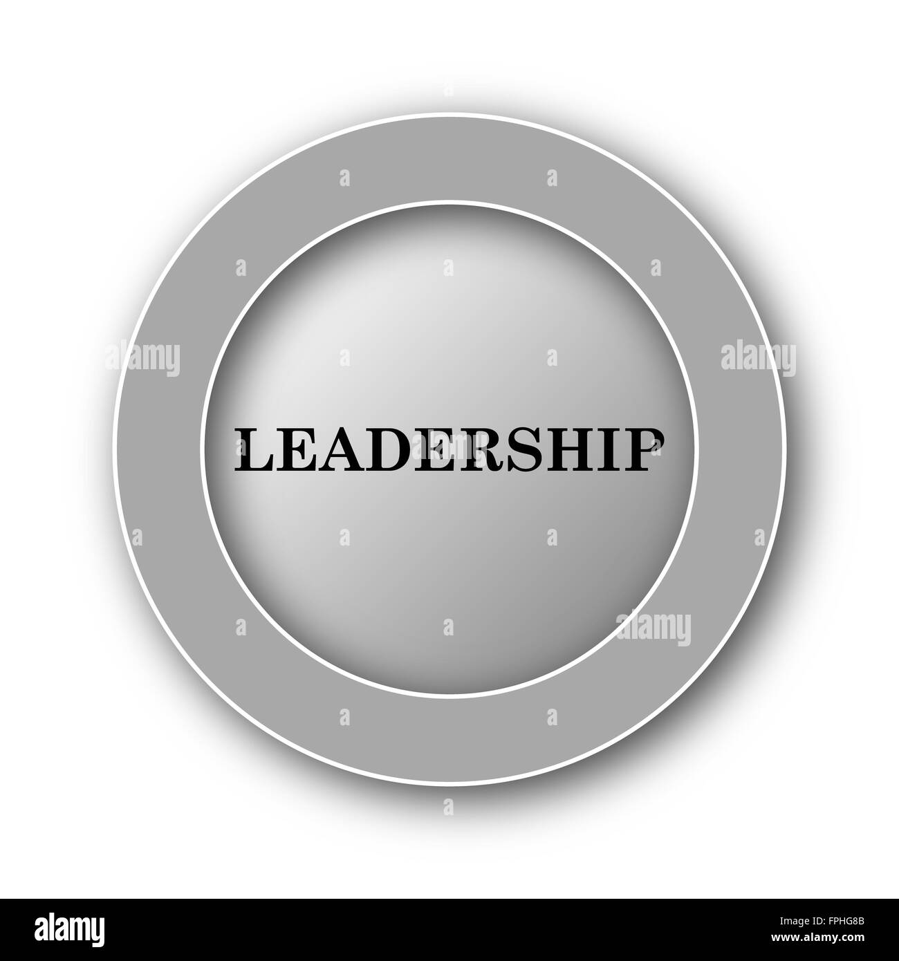 Leadership icon. Internet button on white background Stock Photo - Alamy