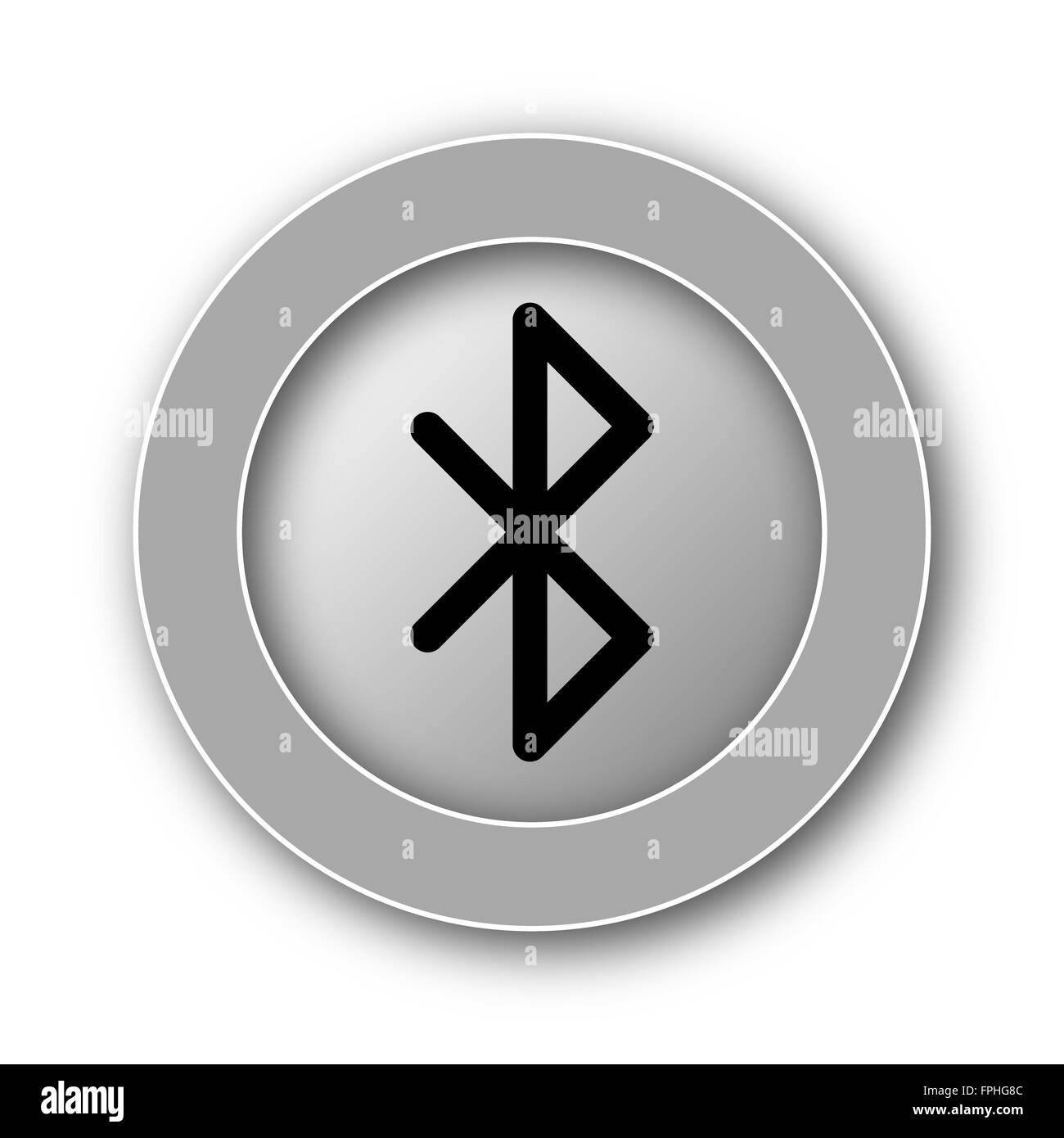 Bluetooth icon. Internet button on white background Stock Photo - Alamy